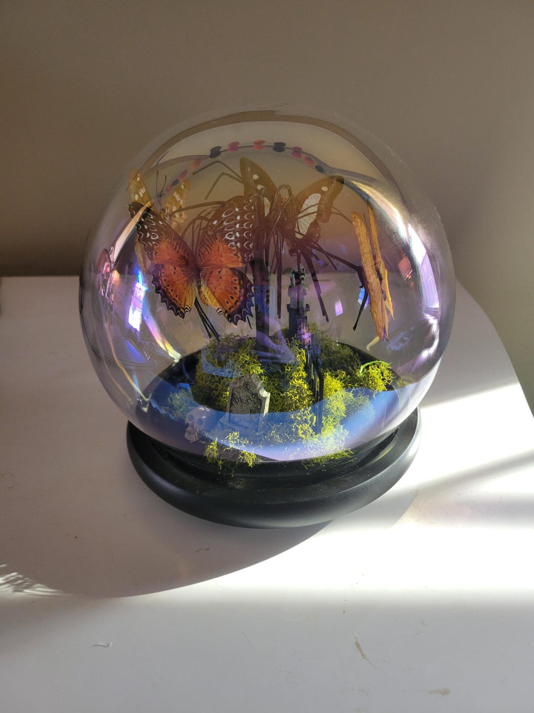Crystal Ball With Real Butterflies - Etsy