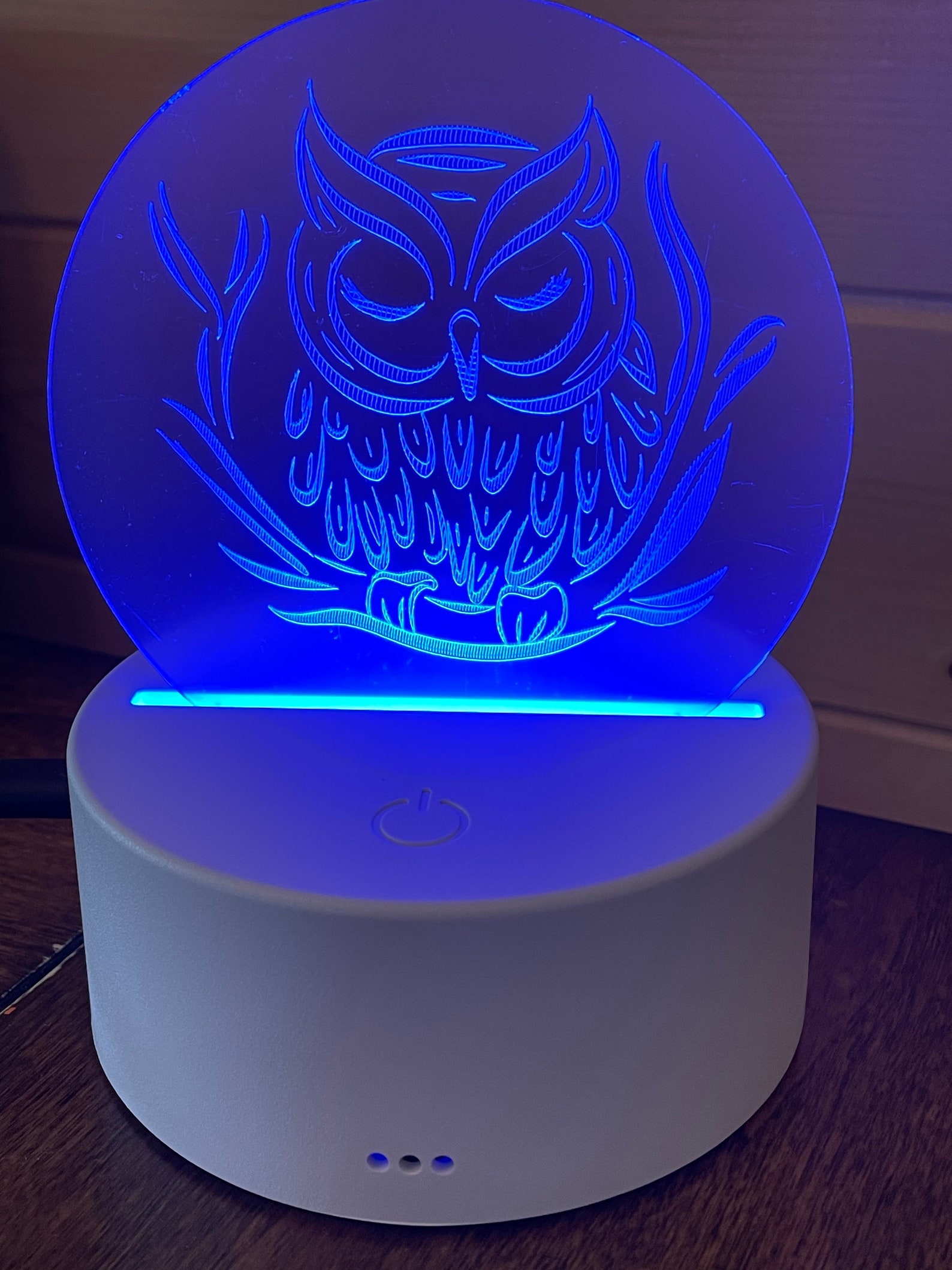 Owl Nightlight - LED Light (7 Colors) - Remote Included - Etsy