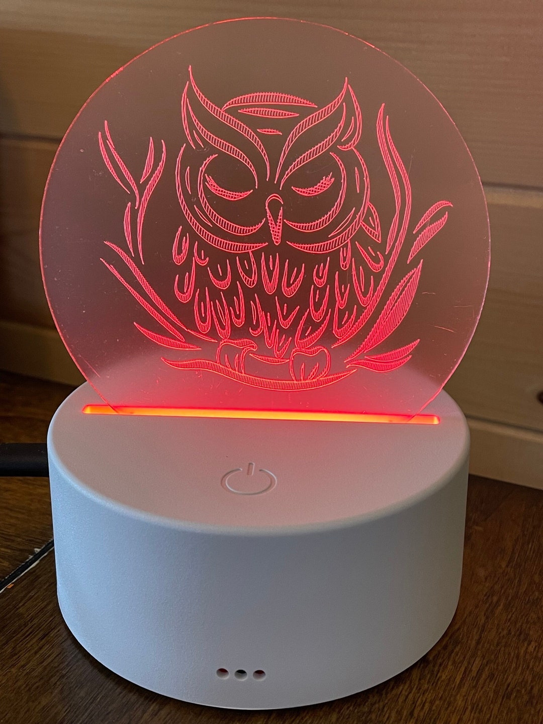 Owl Nightlight - LED Light (7 Colors) - Remote Included - Etsy
