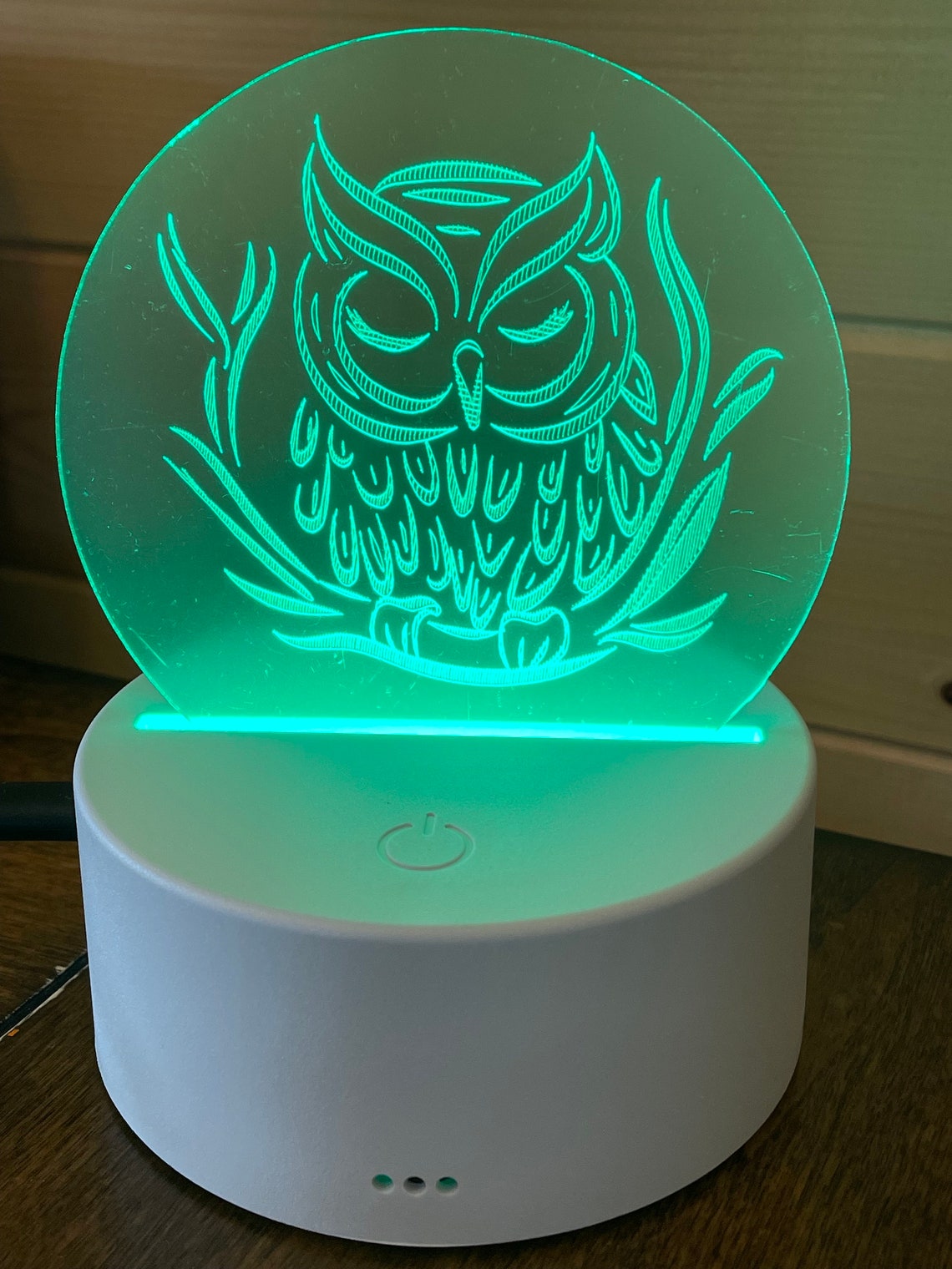 Owl Nightlight - LED Light (7 Colors) - Remote Included - Etsy