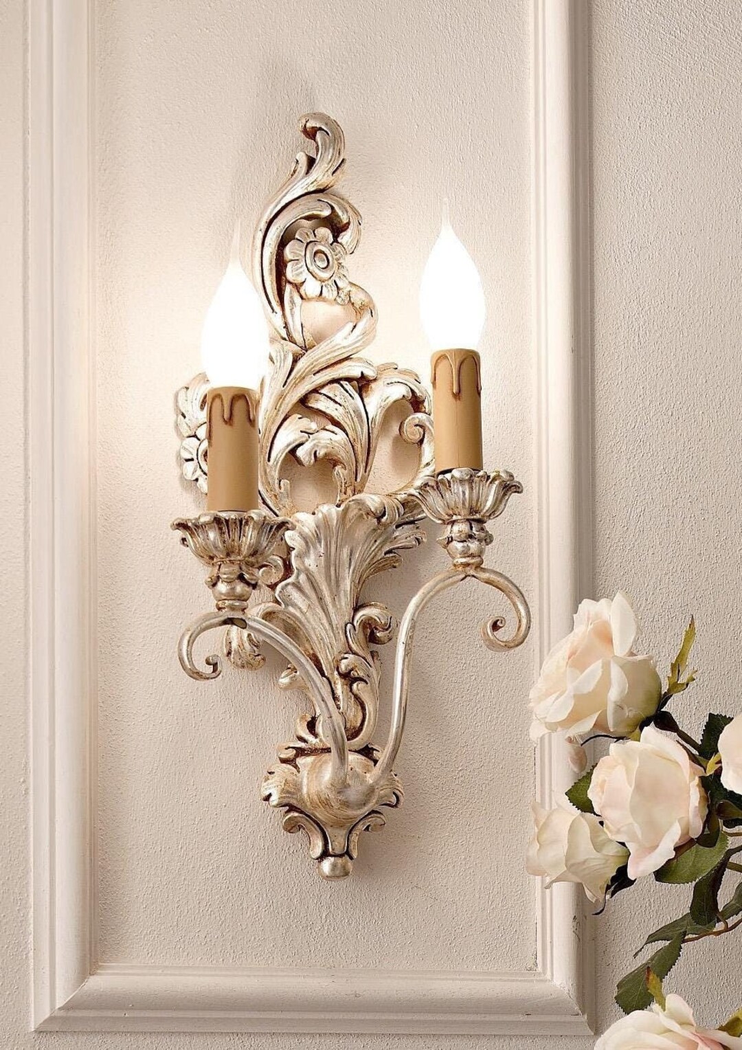 Classic Wooden Handmade Wall Sconce - Etsy