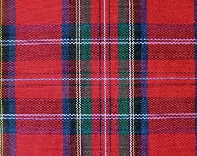 Royal Stewart Red Plaid Fabric Tartan MULTIPURPOSE Upholstery - Etsy
