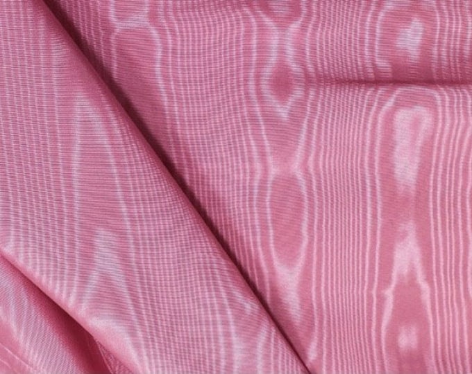 Pink Moire Fabric Cotton Blend Multipurpose Watermark Taffeta Drapery ...