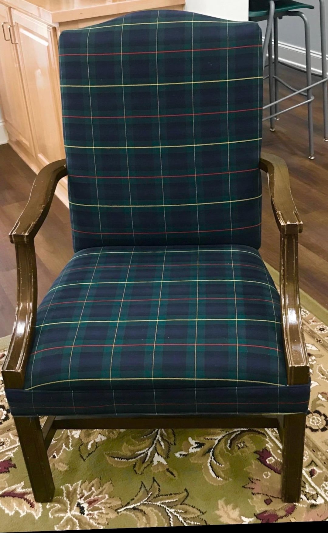 Stewart Hunting Tartan Plaid Fabric Blue Green Red Yellow Upholstery ...
