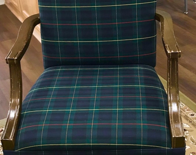 Stewart Hunting Tartan Plaid Fabric Blue Green Red Yellow Upholstery ...