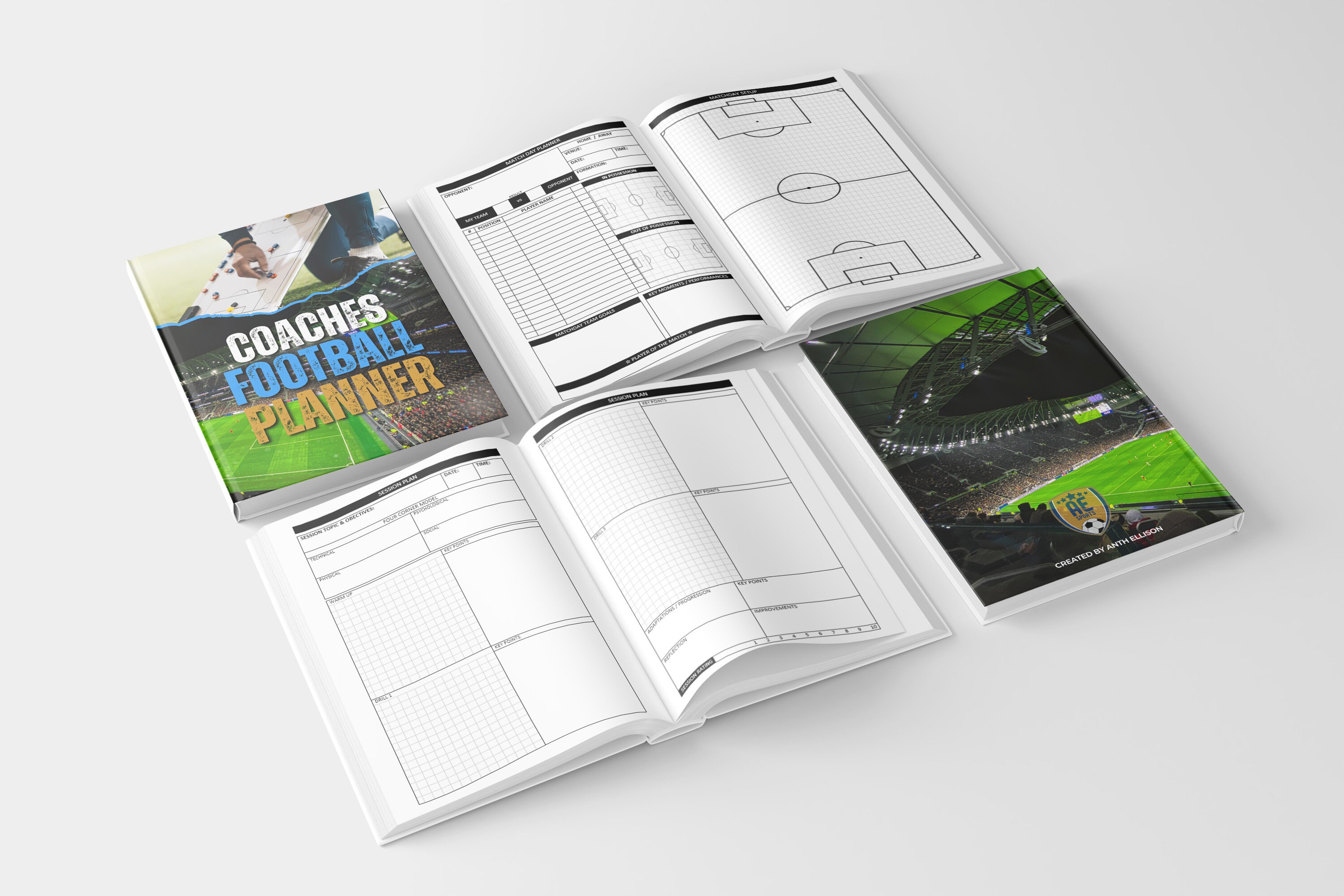 A4 Hardback Book Coaches Football Planner Sports Planner Fixtures ...