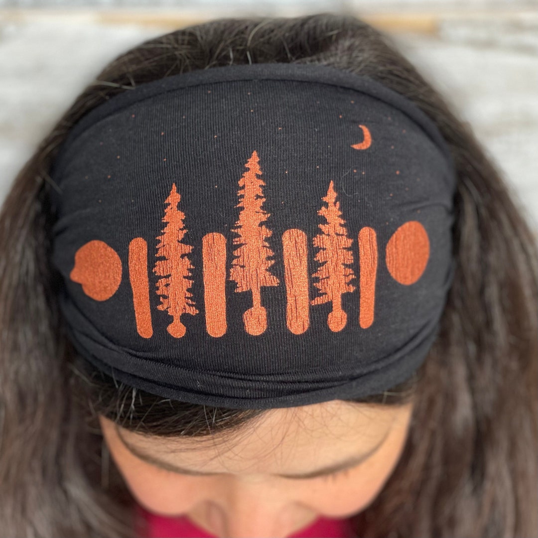 Forest Grill, Pine Tree, Headband, Car Grill, Black, Yoga Band, Hiking ...