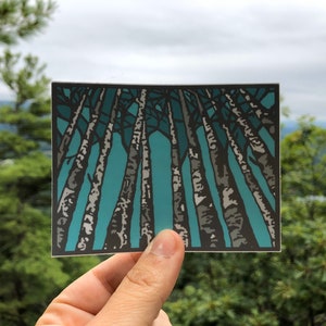 Birch Trees, Computer Sticker, Water Bottle Sticker, Honey Comb ...