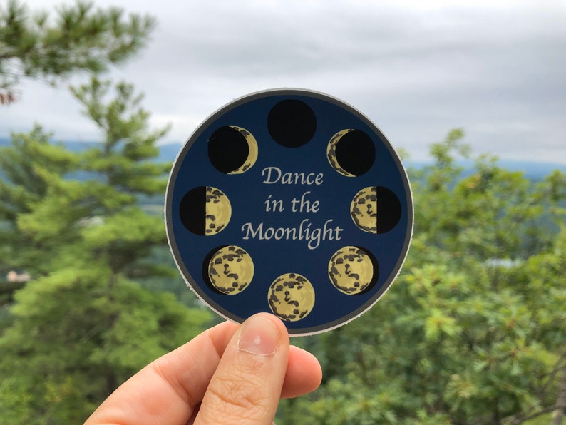 Moon Phase Computer Sticker Water Bottle Sticker Dance in - Etsy