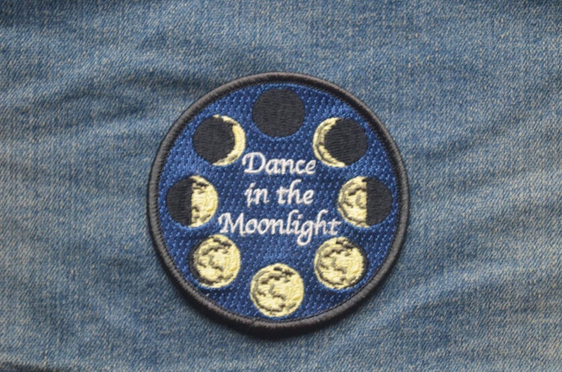 Embroidered Patch, Moon Patch, Iron on Patch, Sew on Patch, Circle ...