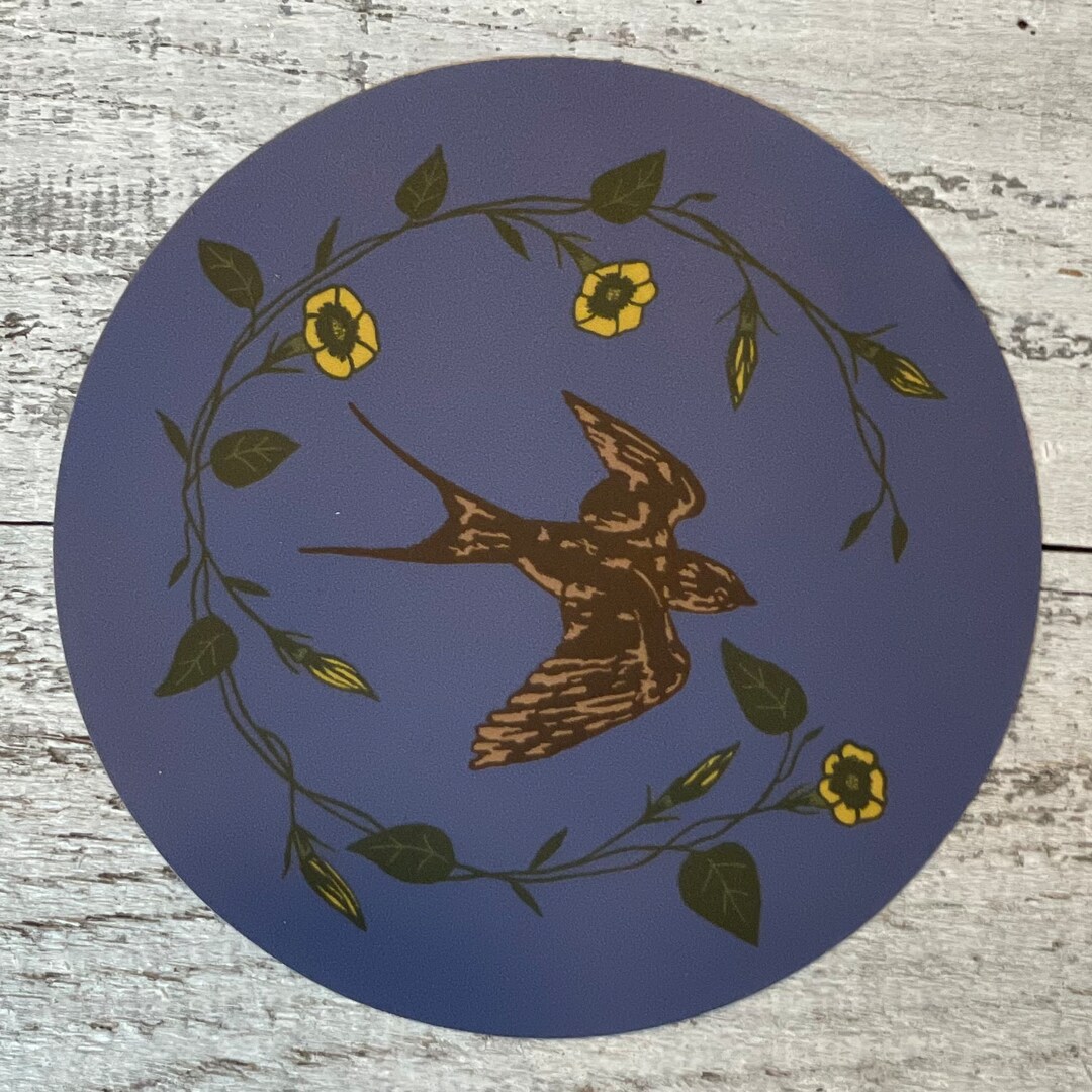 Barn Swallow Sticker, Bird Sticker, Flowers, Bird Lover, Computer ...