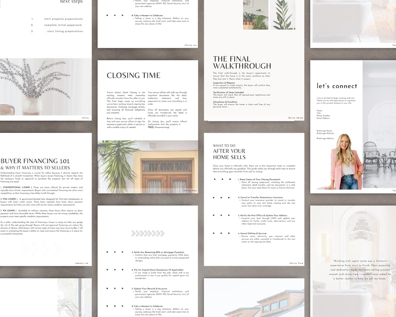 Real Estate Listing Presentation: Realtor Seller Guide (canva Template ...