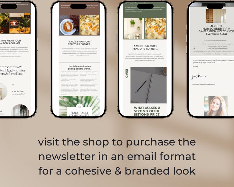 2026 Real Estate Newsletter Template Bundle, Editable Real Estate ...