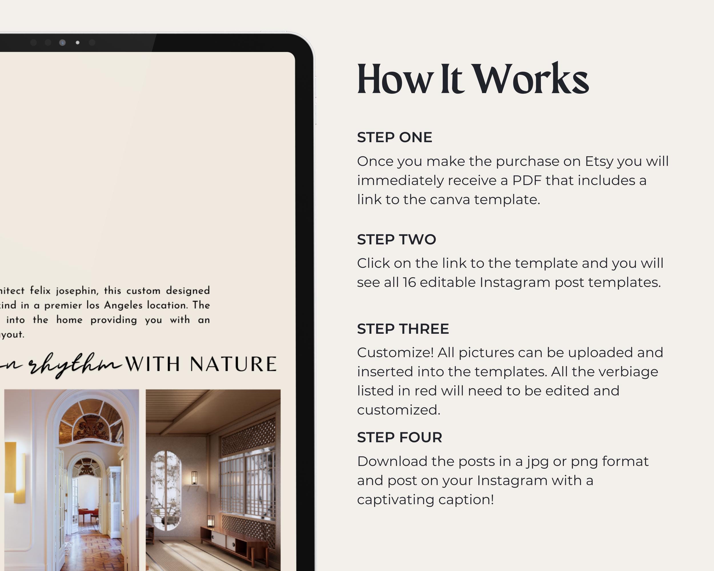 Luxury Real Estate Instagram Carousel Templates: Modern Realtor Canva ...