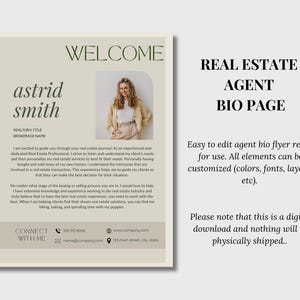 Real Estate Agent Bio Page - Etsy