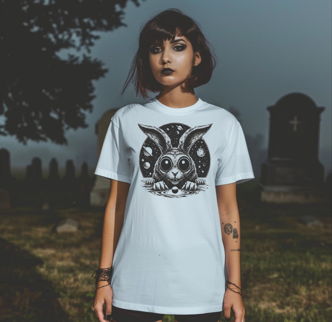 Space Bunny Shirt Unisex Weird Rabbit T-shirt Weirdcore Tee trippy ...