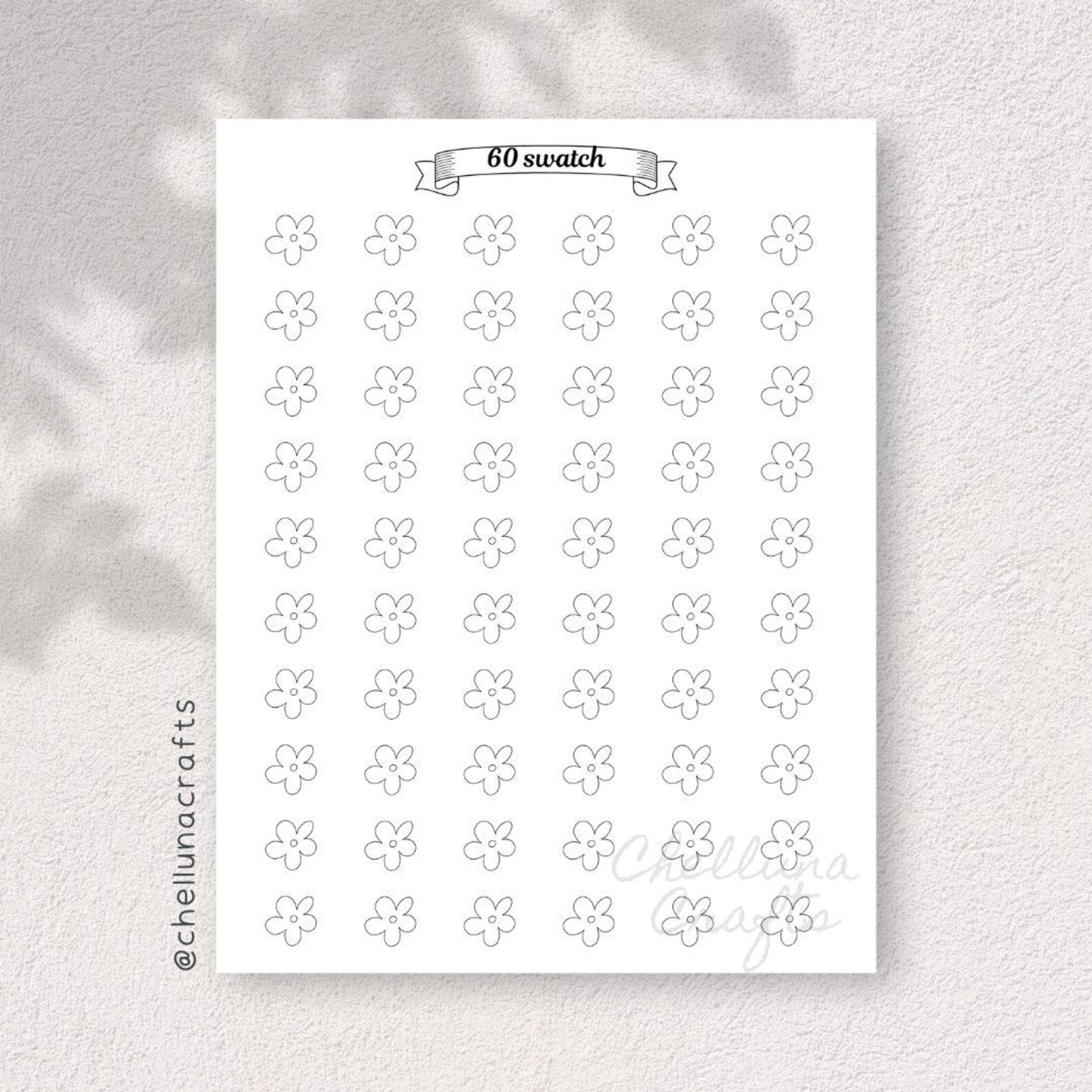 Printable 60 Color Swatch Sheet Multiple Designs - Etsy