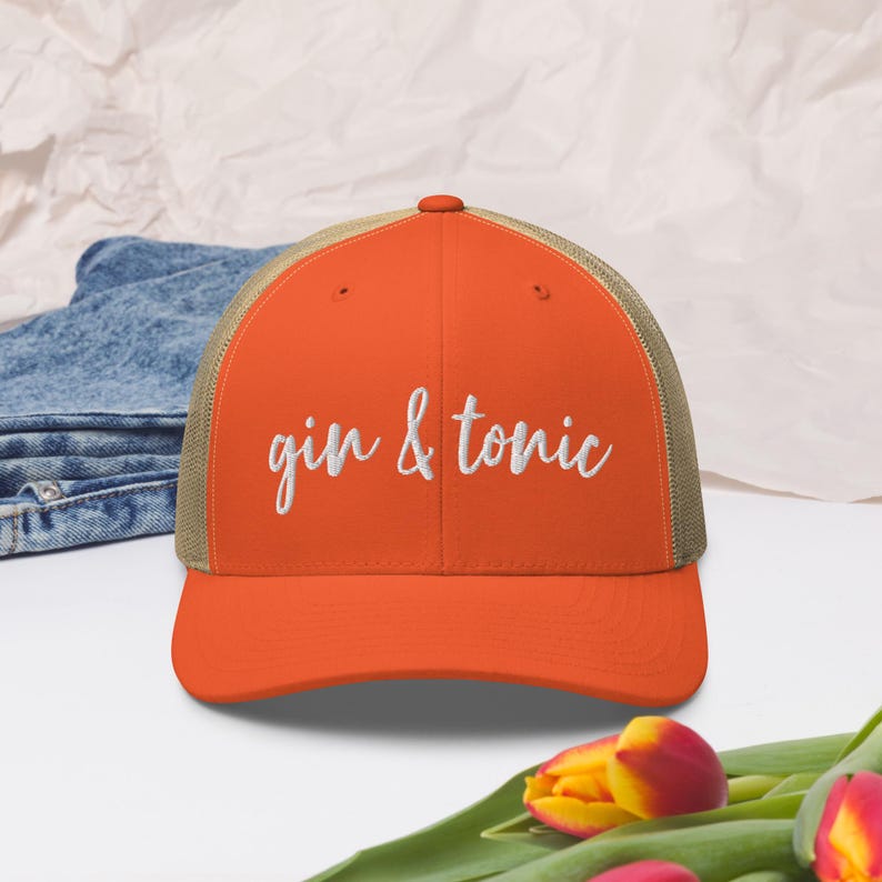 Gin & Tonic Trucker Cap | Funny Order Hat | Perfect Gift for Bartenders ...