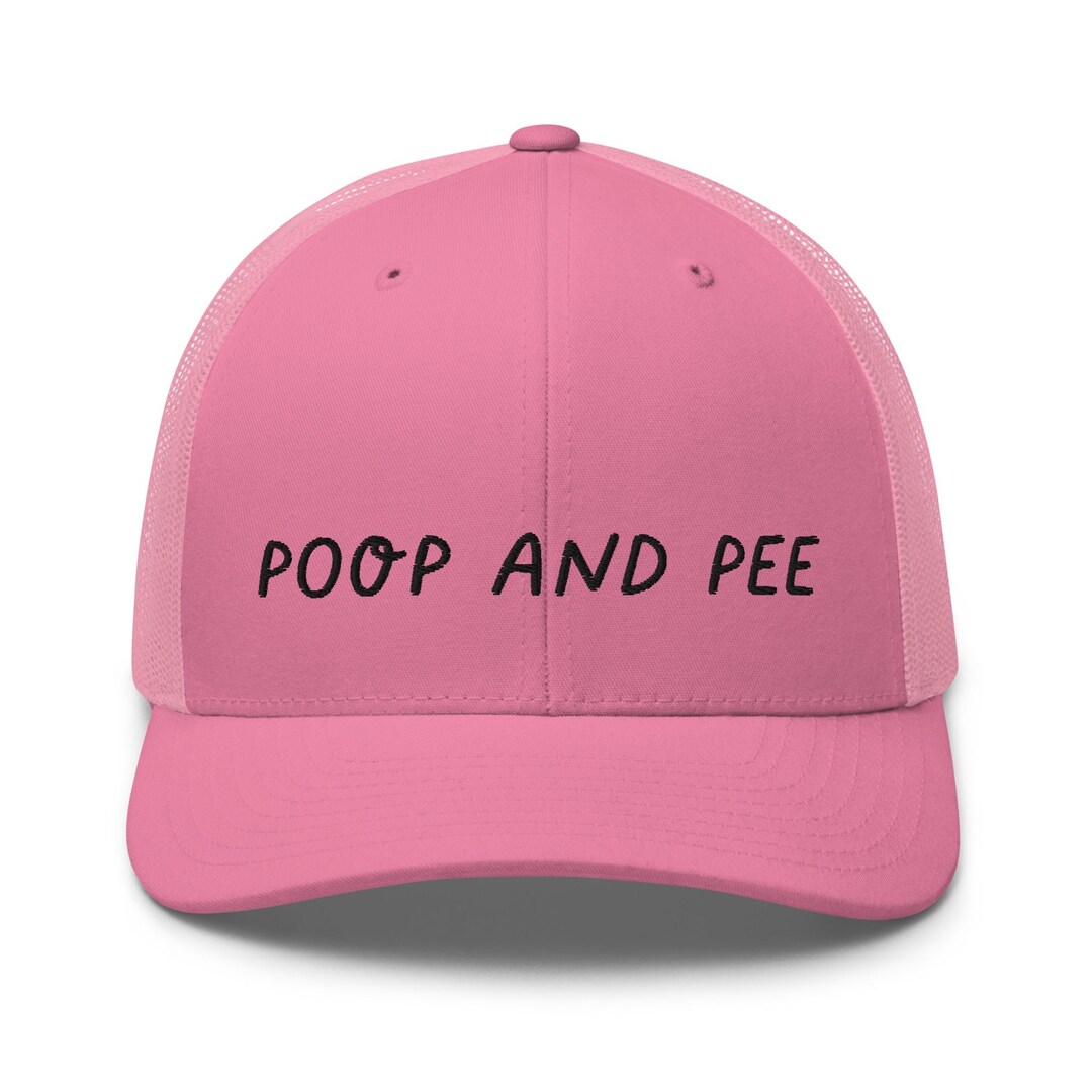 Poop and Pee Embroidered Trucker Cap, Funny Gift for Men Women, Unique ...