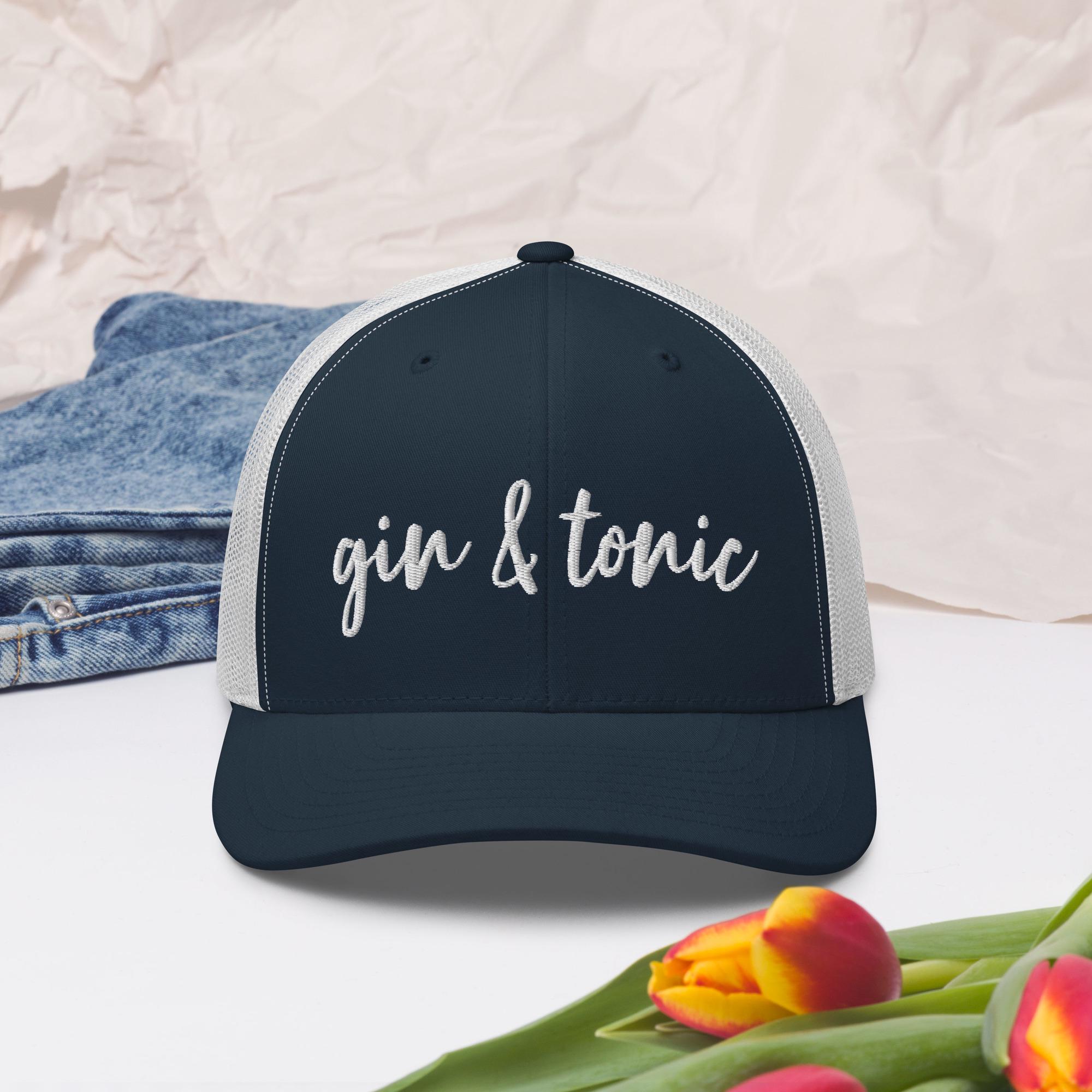 Gin & Tonic Trucker Cap | Funny Order Hat | Perfect Gift for Bartenders ...