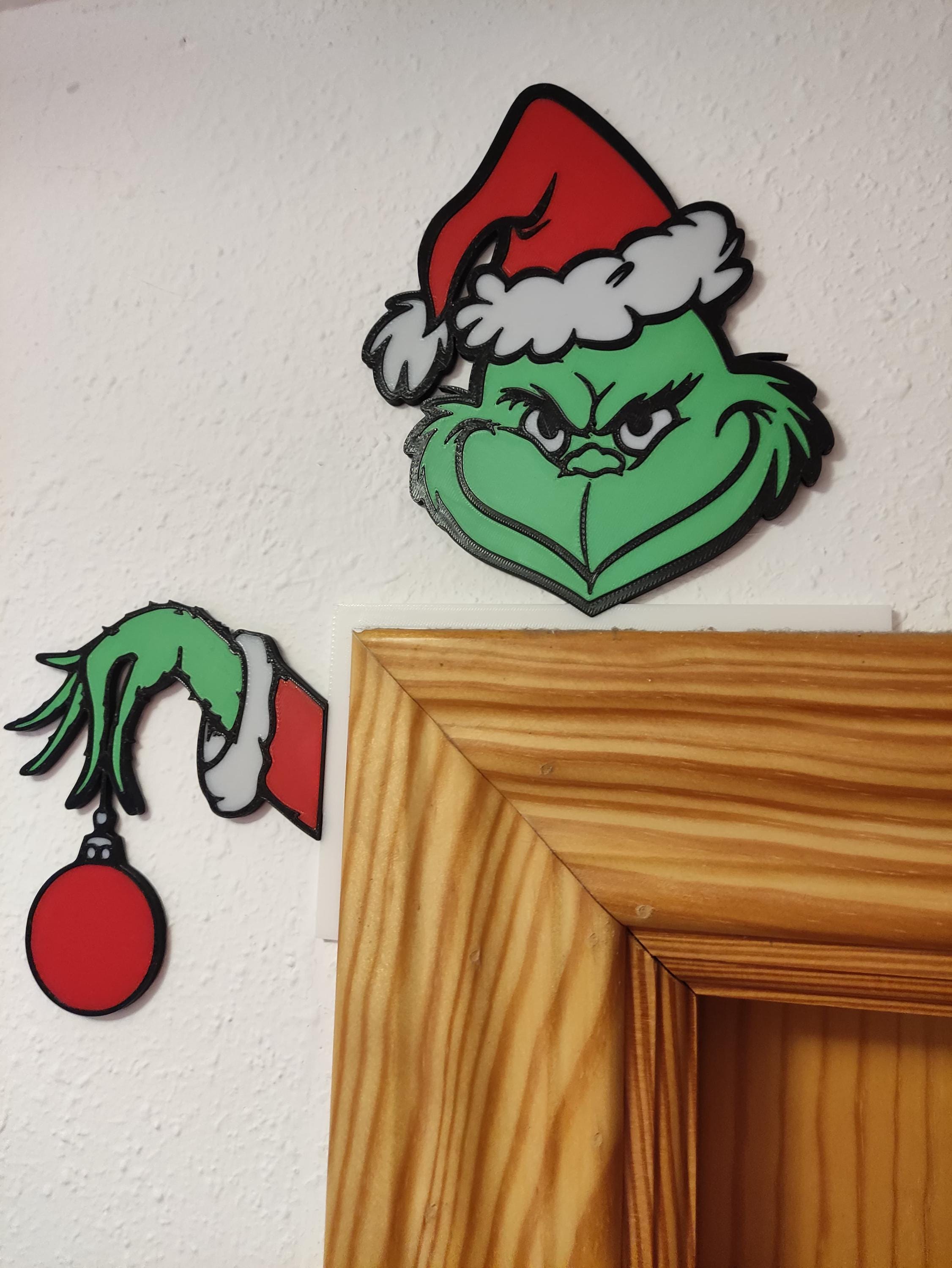 Grinch Christmas Decoration Grinch Door Topper Holiday Door Corner ...