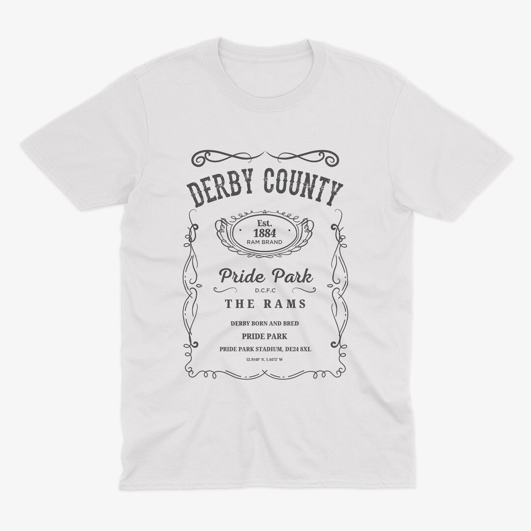 Jack Daniels Inspired DERBY COUNTY Shirt Derby County T Shirt Derby ...