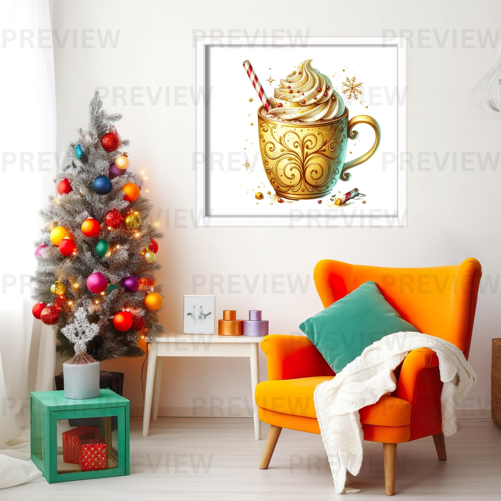 Watercolor Hot Cocoa Clipart Set, 20 Hot Chocolate Images in PNG SVG ...