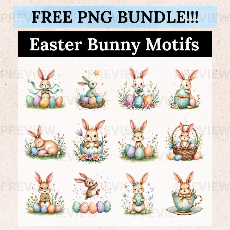 Watercolor Easter Gnomes Clipart Bundle: Spring PNG Designs (digital ...