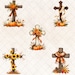Fall Cross Clipart Bundle, Floral Cross PNG, Autumn Cross Clipart ...