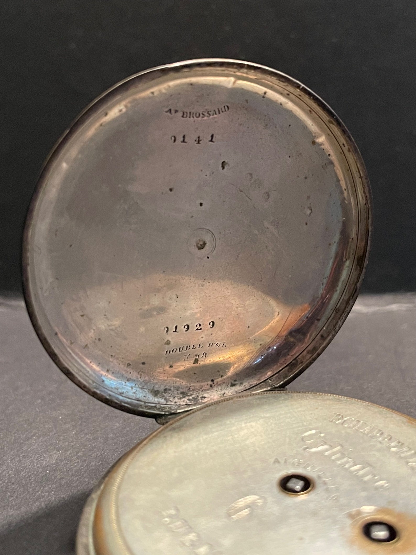 RUNS Cylindre Echappement Aiguilles Pocket Watch W Key 6 RUBIS At ...