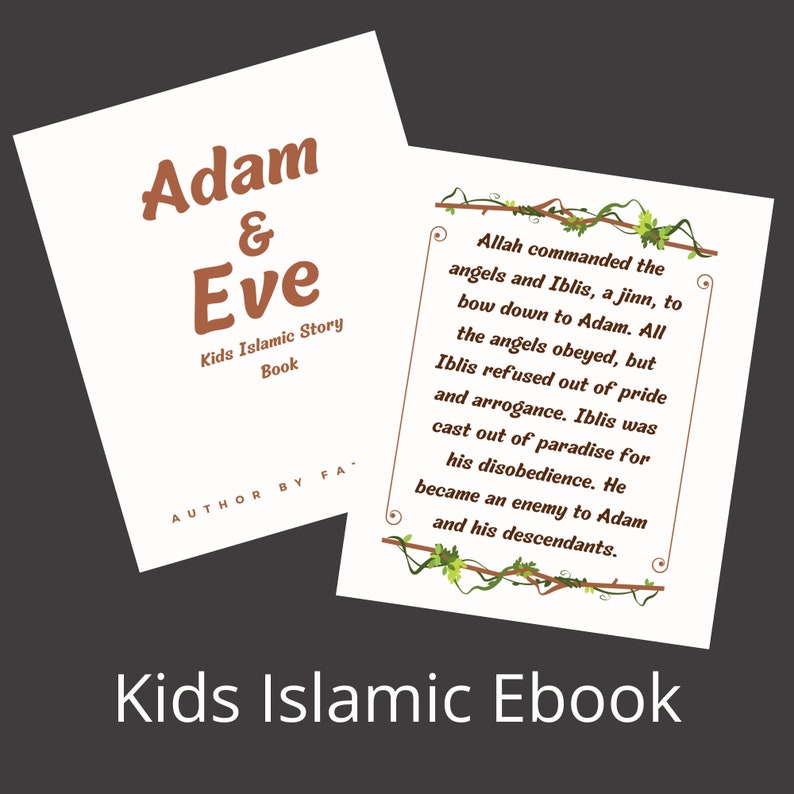 Adam and Eve Islamic Story Islam Children Ebooks Islamic Stories Kids ...
