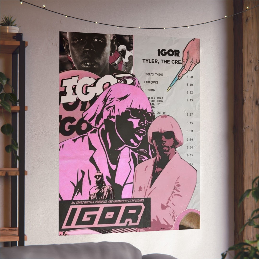 Tyler the Creator Igor Tracklist Poster Print, Tyler the Creator Wall ...