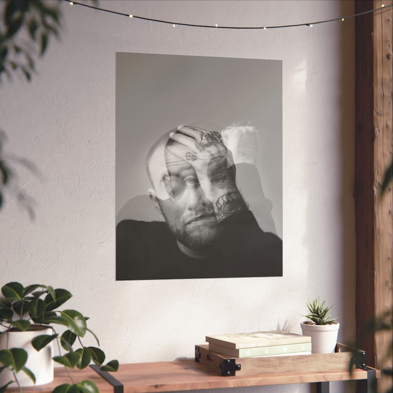 Mac Miller Black and White Poster, Mac Miller Wall Art, Music Wall Art ...