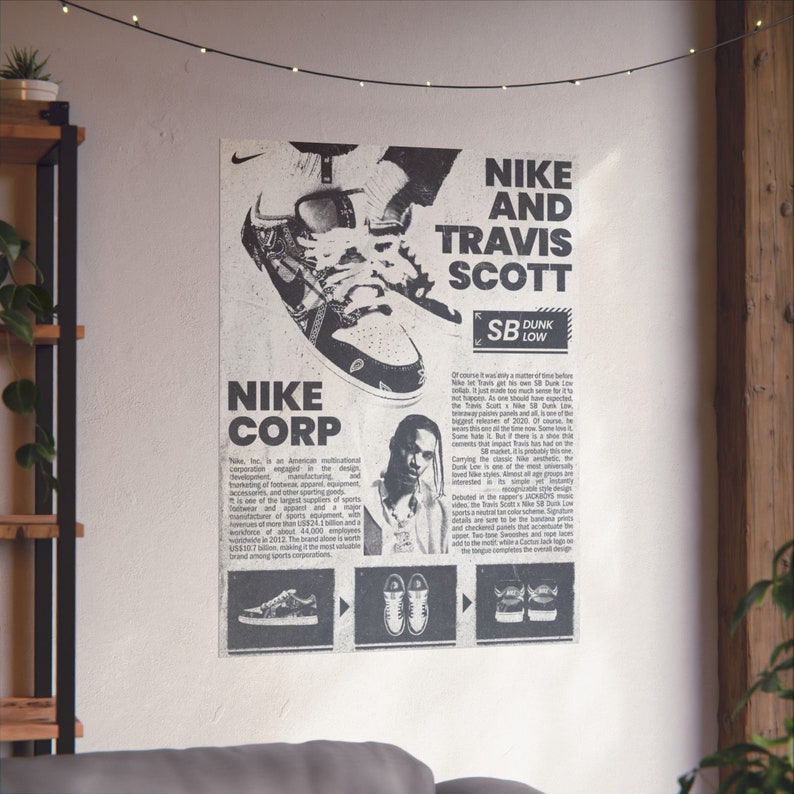 Travis Scott Nike Retro Magazine Cover, Dunk Low Nike Hyperbeast ...