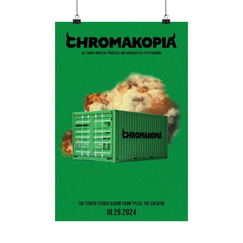 Tyler the Creator Poster, Chromakopia Album Poster, Tyler the Creator ...