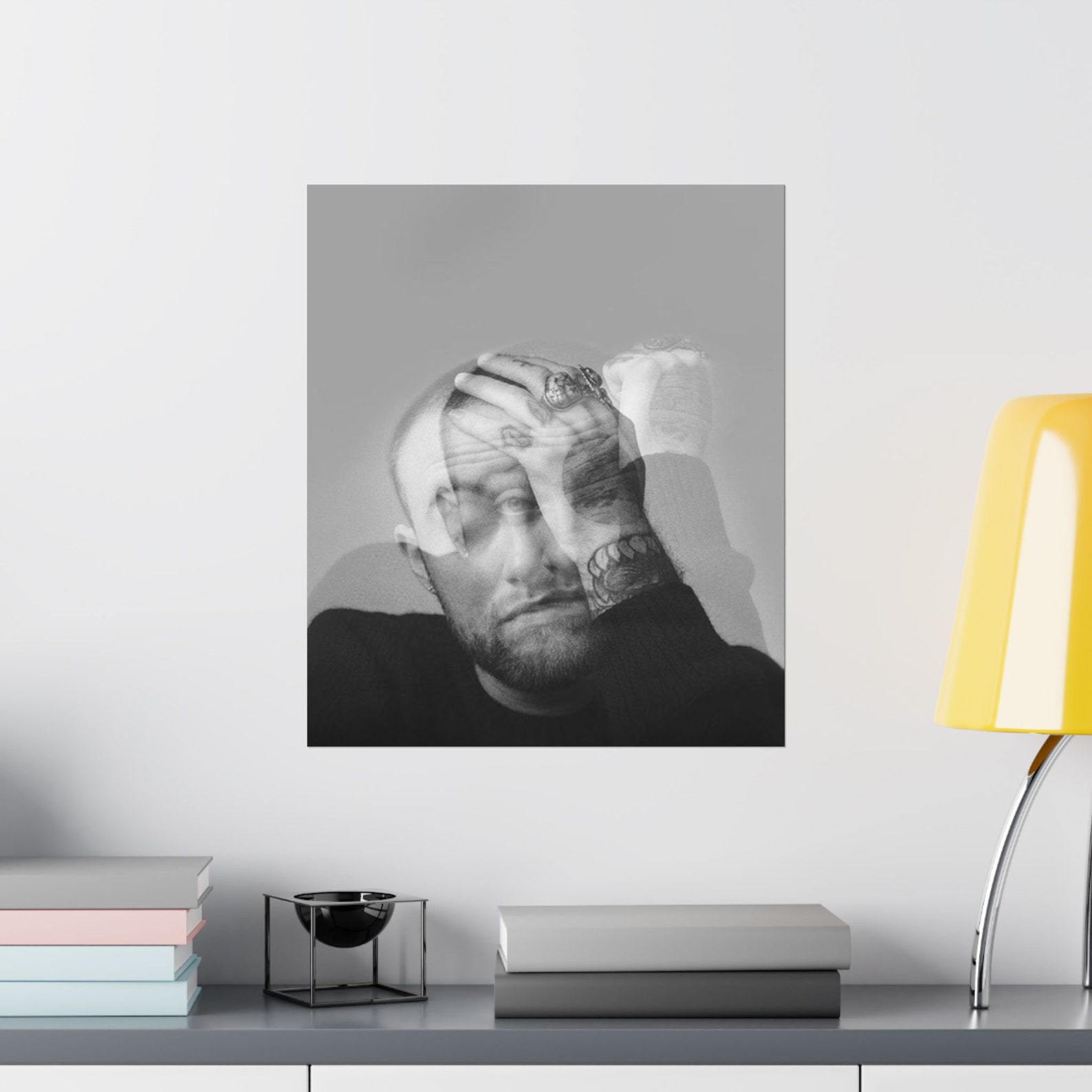 Mac Miller Black and White Poster, Mac Miller Wall Art, Music Wall Art ...