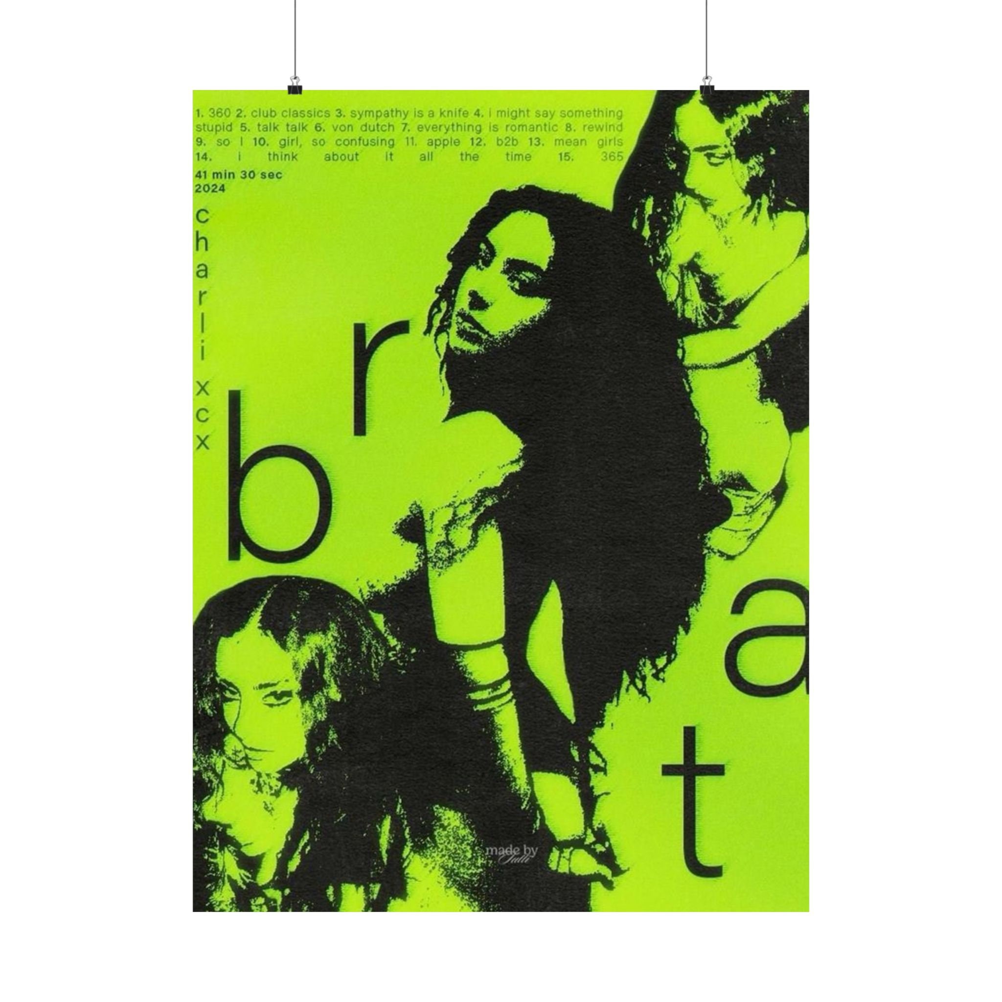 Brat Charli Xcx Cover Print, Brat Poster, Charli Xcx Wall Art, Y2k Wall ...