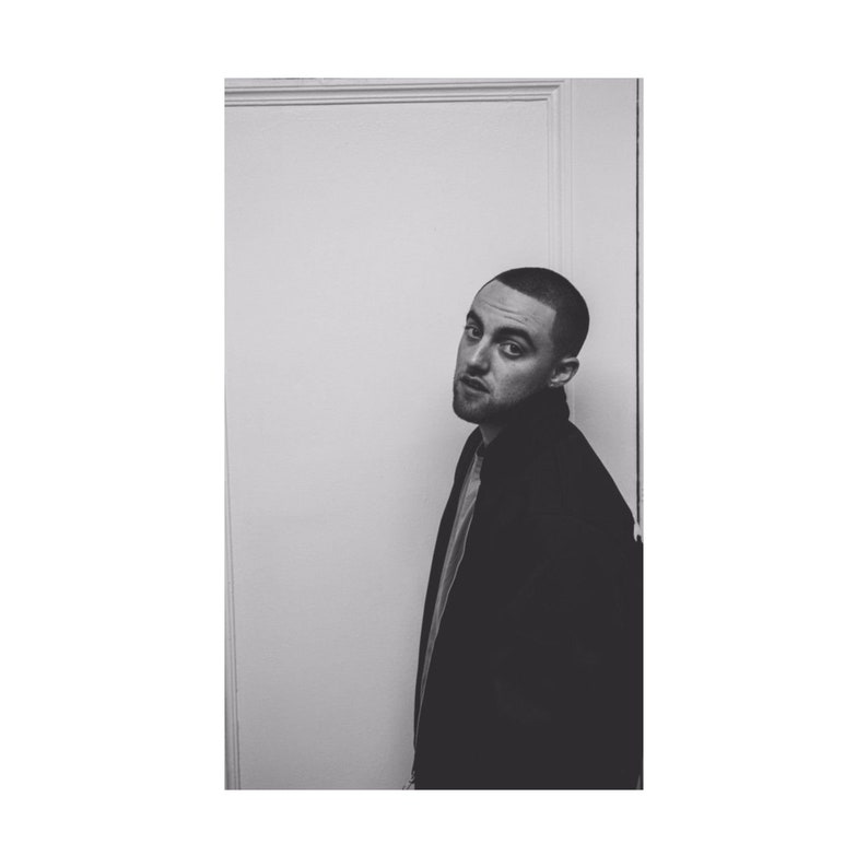 Mac Miller Black and White Poster, Mac Miller Wall Art, Music Wall Art ...