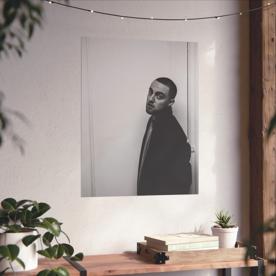 Mac Miller Black and White Poster, Mac Miller Wall Art, Music Wall Art ...
