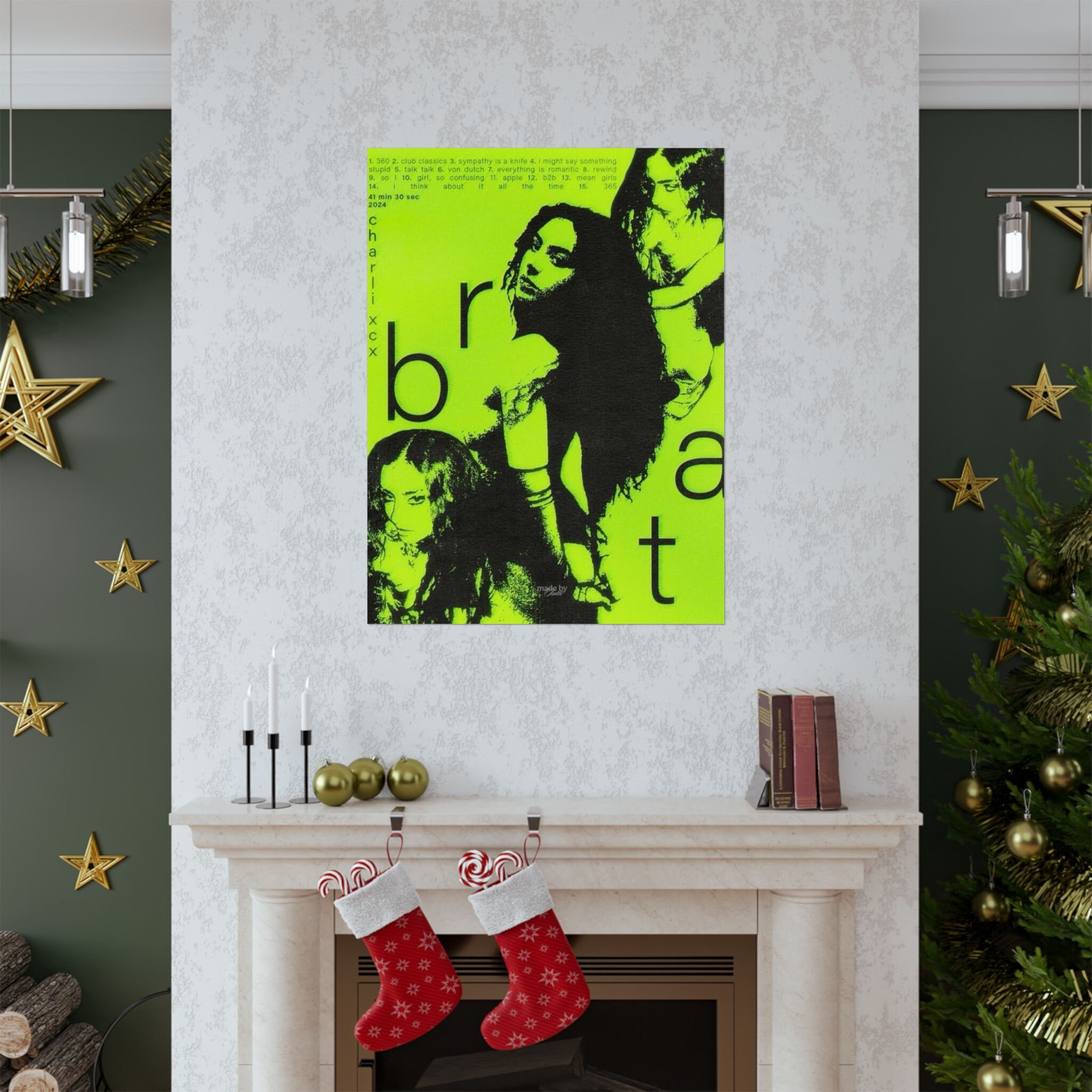 Brat Charli Xcx Cover Print, Brat Poster, Charli Xcx Wall Art, Y2k Wall ...