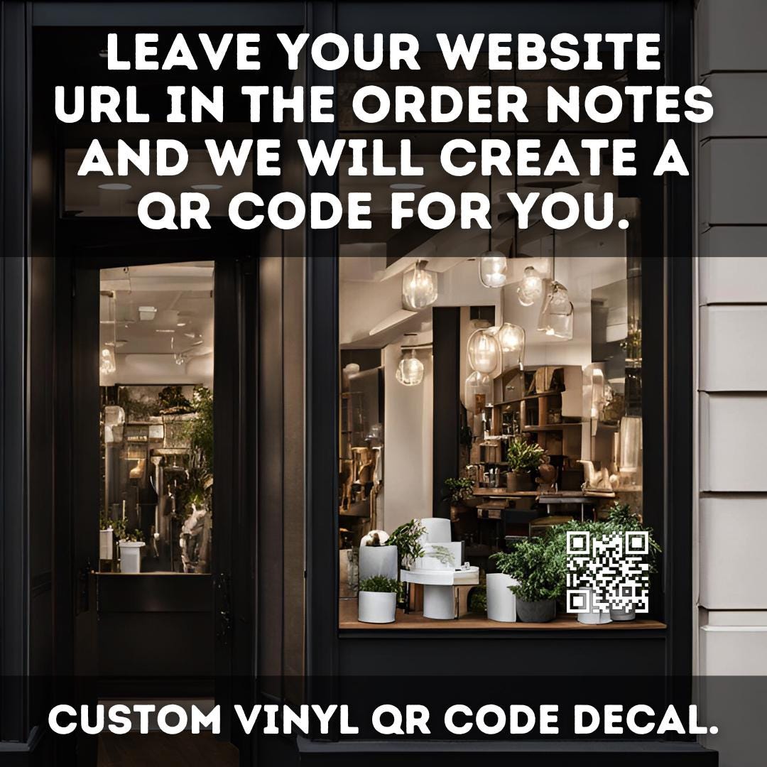 QR Code Vinyl Decal, We Can Make the QR for You, Available in All Sizes ...