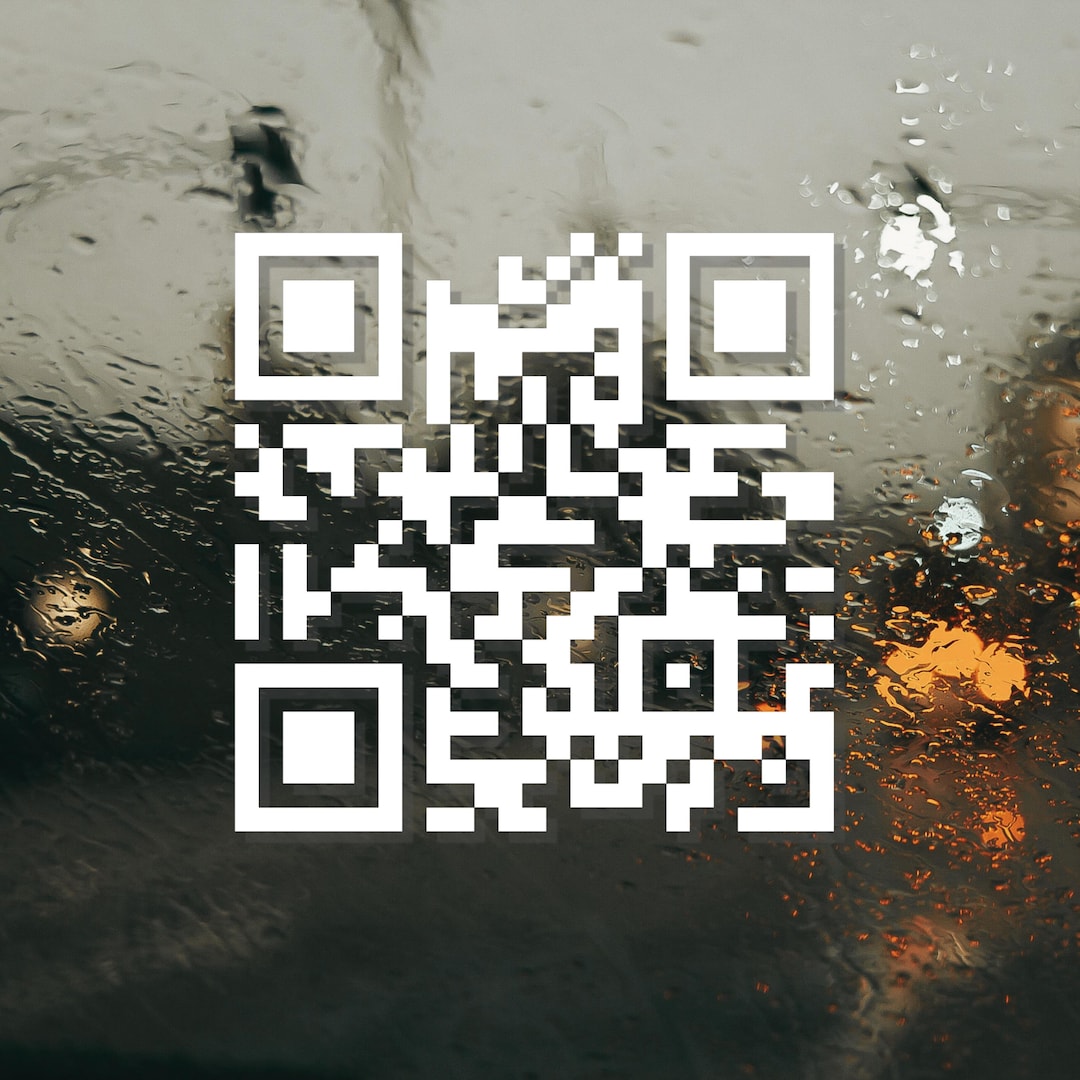 Website Custom QR Code Decal, Social Media Custom QR Code Sticker Vinyl ...