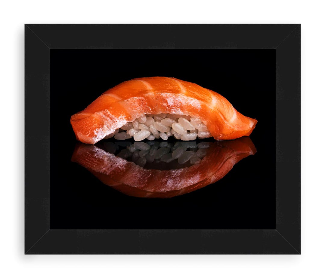 Nigiri Sushi Art Print - Portrait 8 X 10 Inch Smoked Salmon - Gift for ...