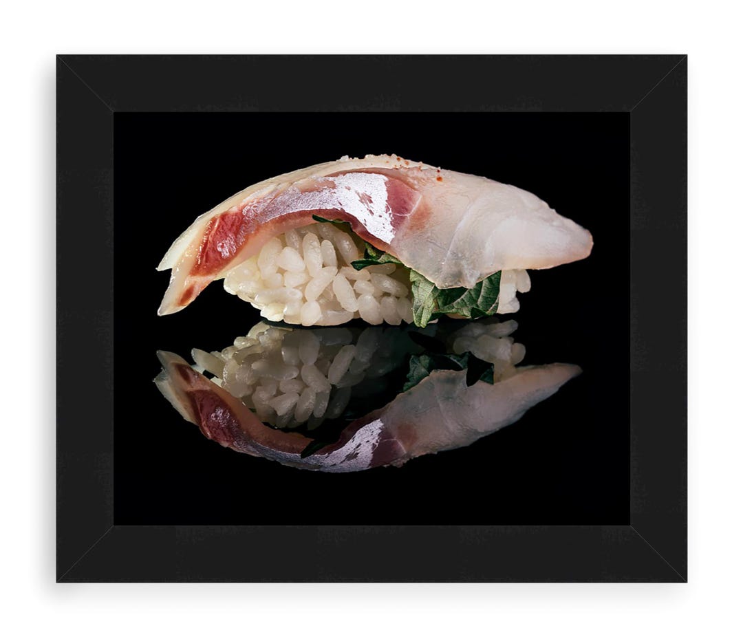 Nigiri Sushi Art Print - Portrait 8 X 10 Inch Sea Bass - Gift for Sushi ...