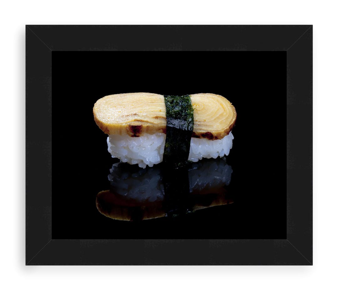 Nigiri Sushi Art Print Portrait 8 X 10 Inch Fried Egg tamago Gift for ...