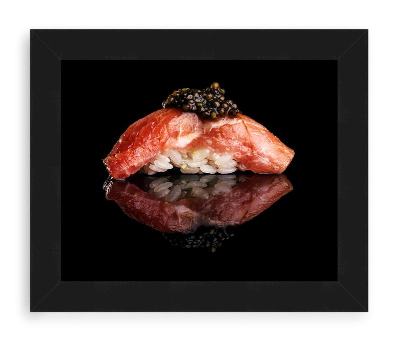 Nigiri Sushi Art Print - Portrait 8 X 10 Inch Tuna (otoro) - Gift for ...