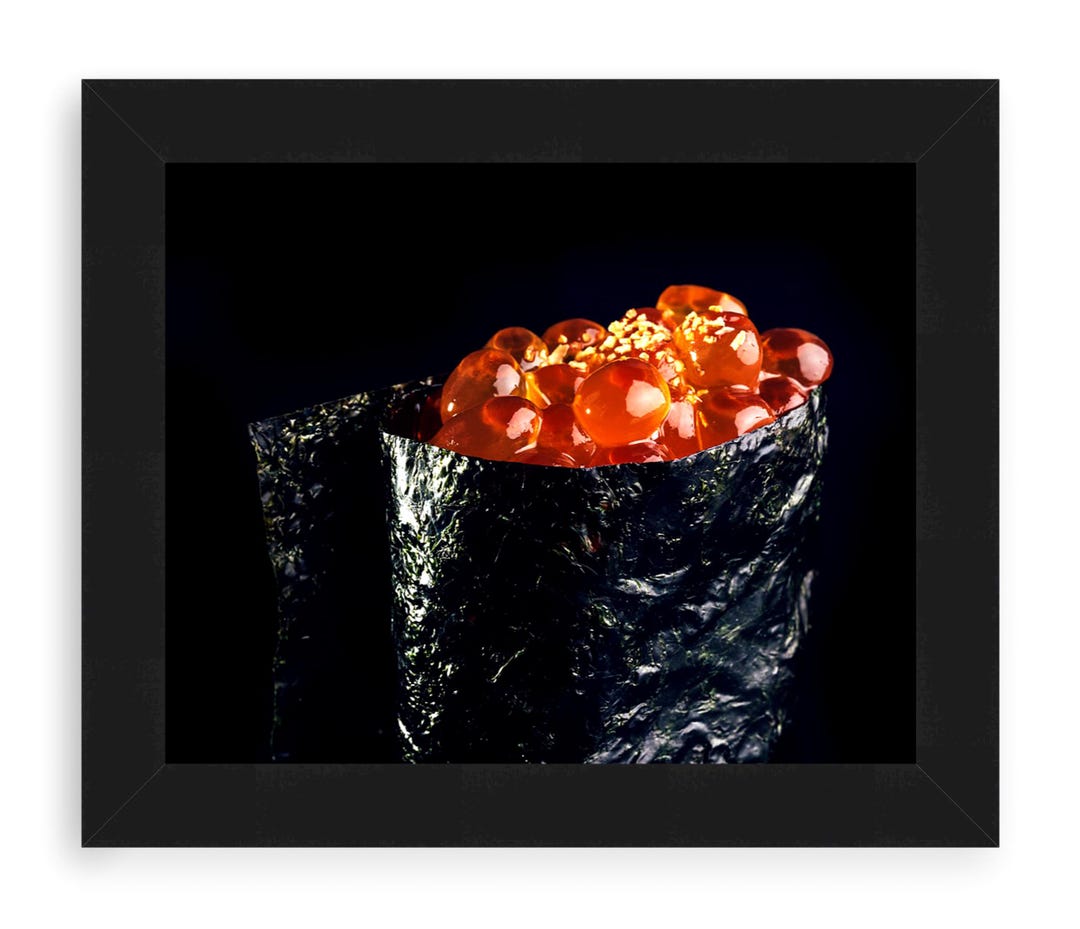 Maki Sushi Art Print Portrait 8 X 10 Inch Maki Salmon Roe Gift for ...