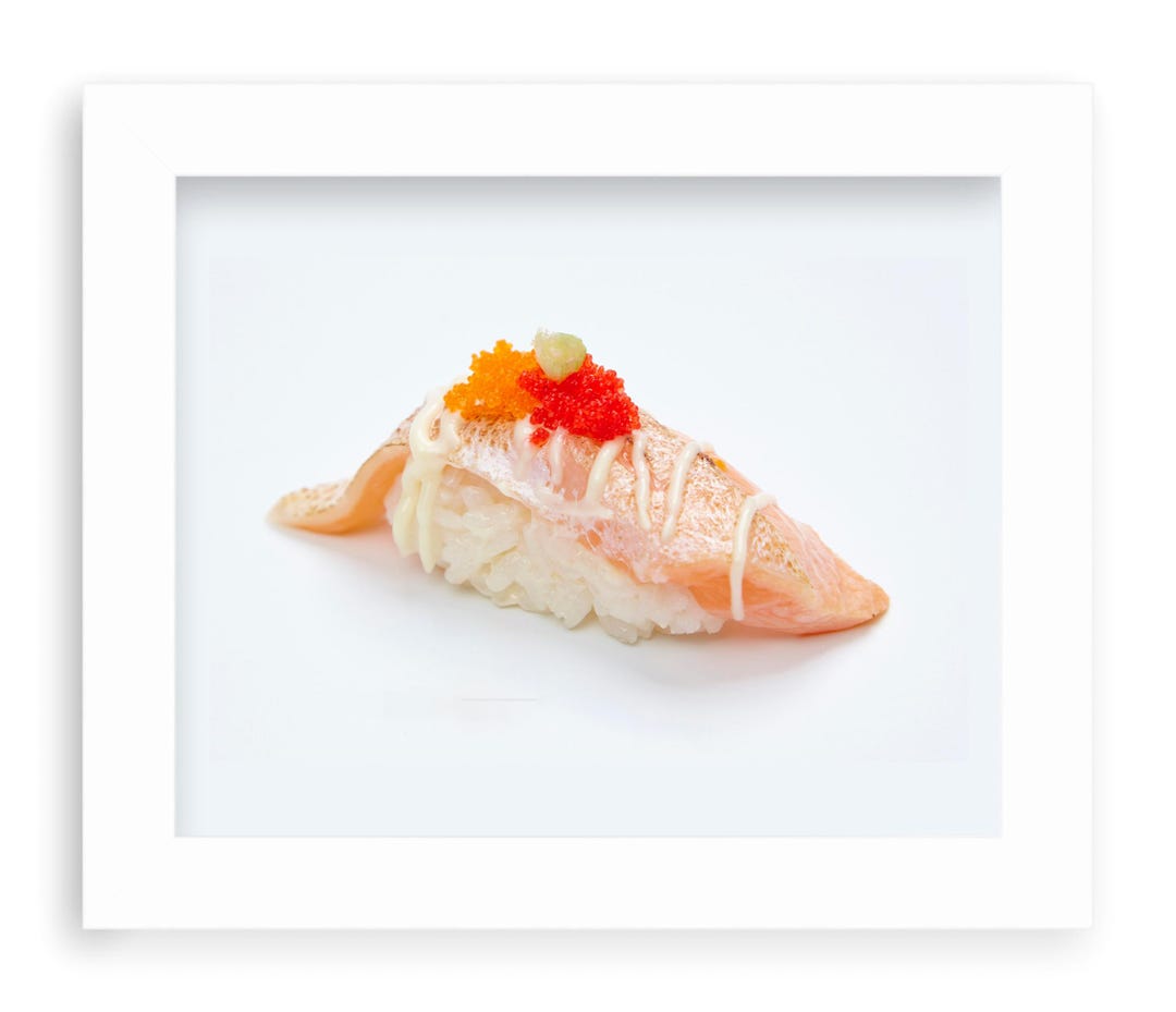 Nigiri Sushi Art Print - Portrait 8 X 10 Inch Salmon Belly - Gift for ...