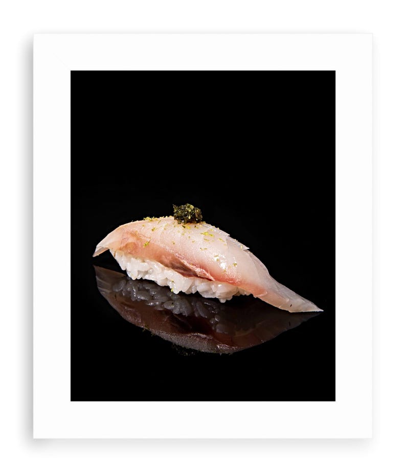 Nigiri Sushi Art Print - Portrait 8 X 10 Inch Sea Bream (tai) - Gift ...