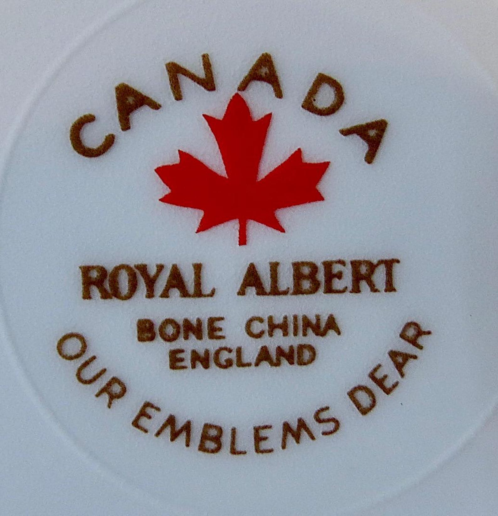 Rare Royal Albert Our Emblems Dear Teacup and Saucer: Canadian Fine ...